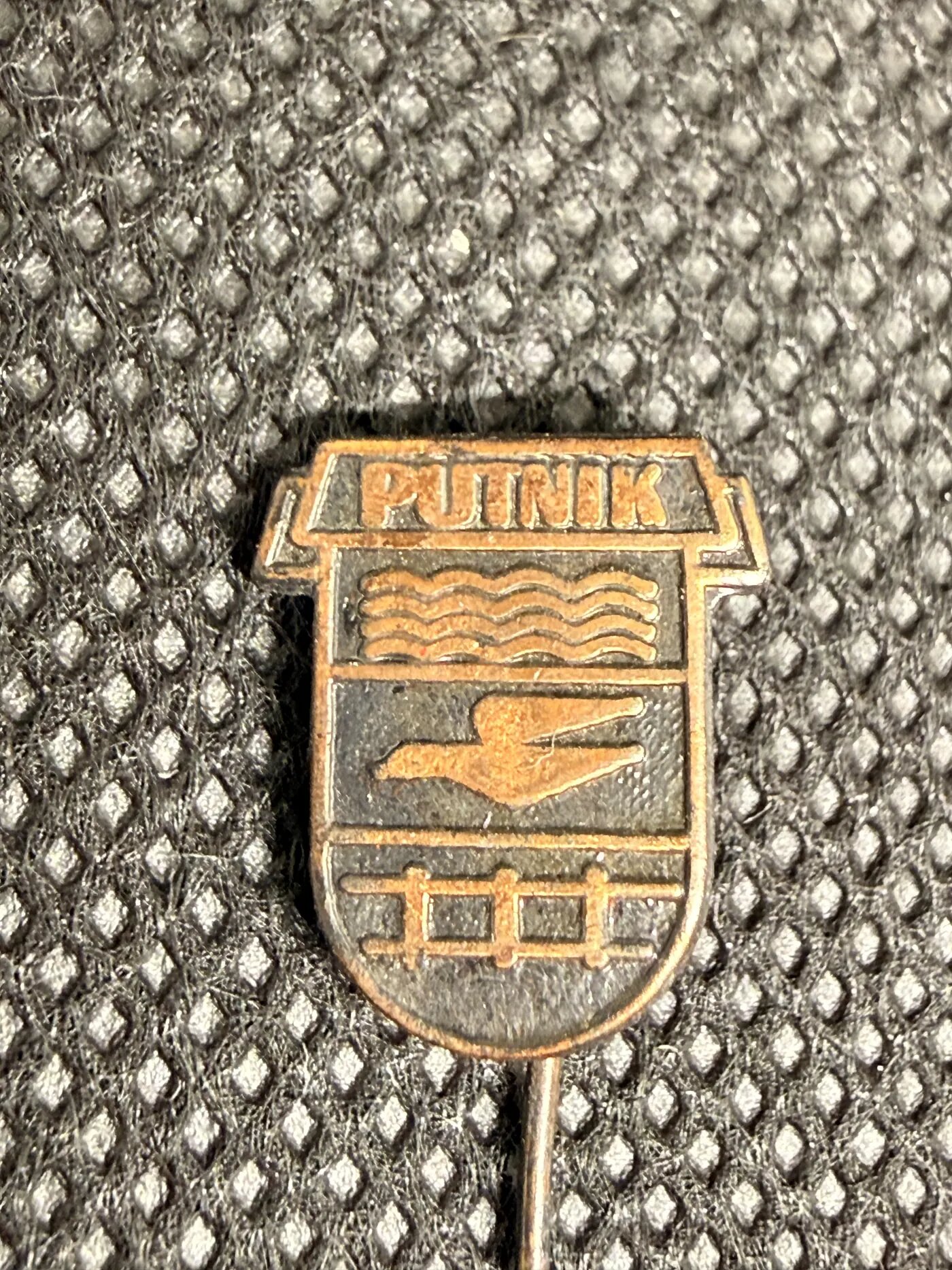 Коллекционный значок PUTNIK, птица и символы