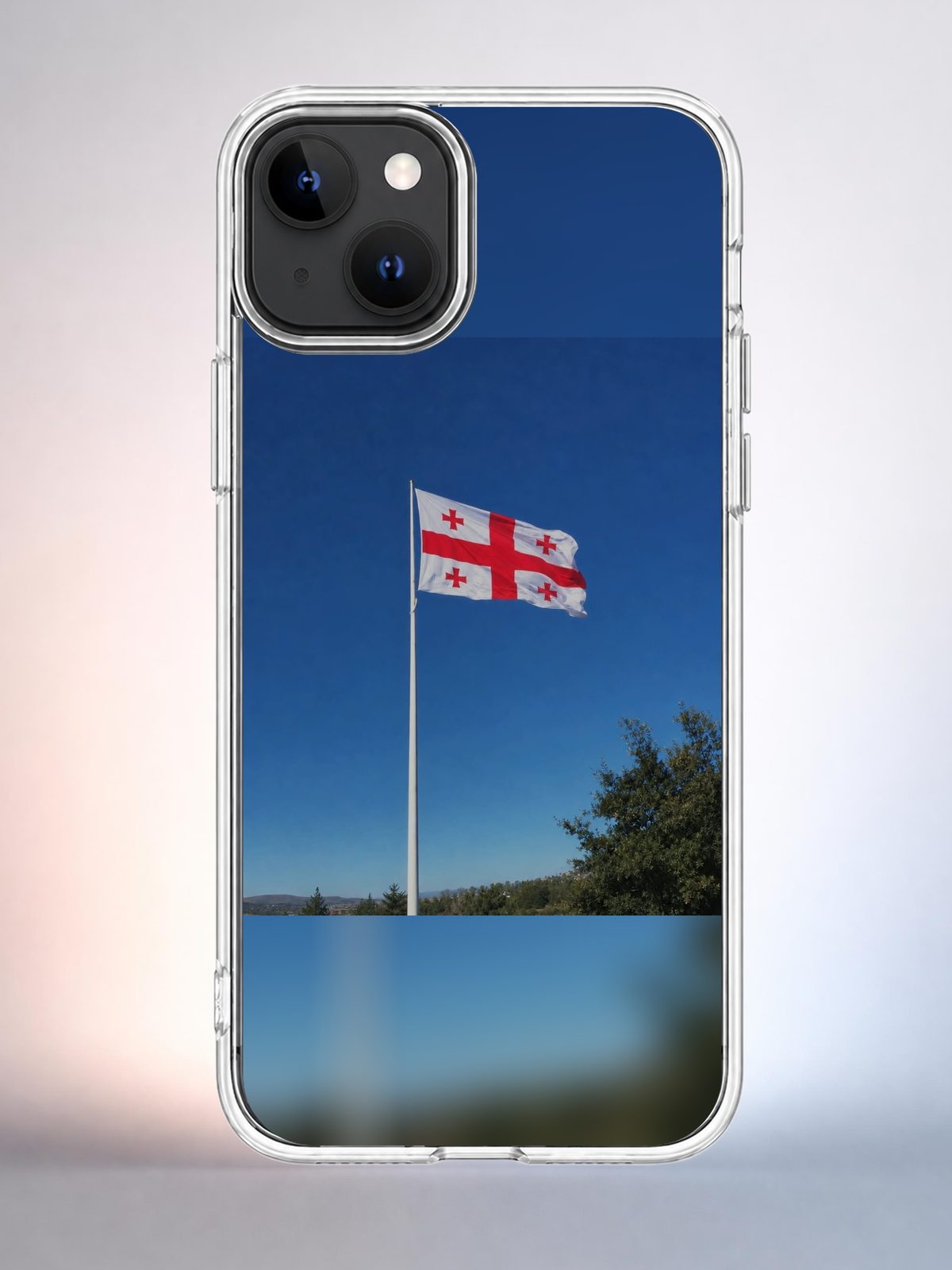 Чехол iphone 12 Флаг Грузии Y2K Indie Sleaze