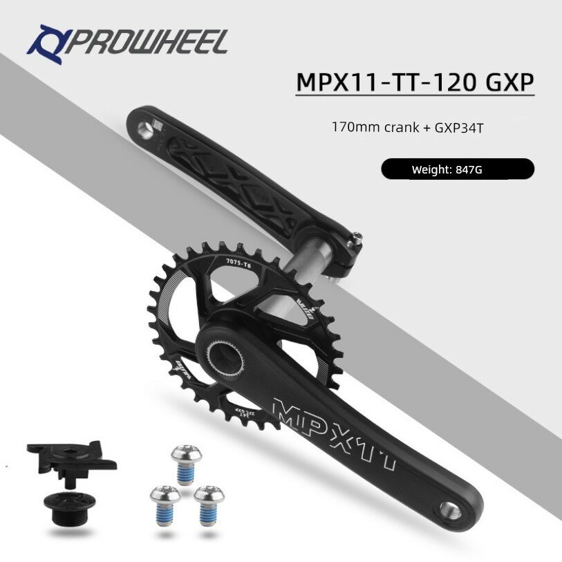 Prowheel 120 мм кривошип с 192 мм кареткой 34Т звезда для велосипеда