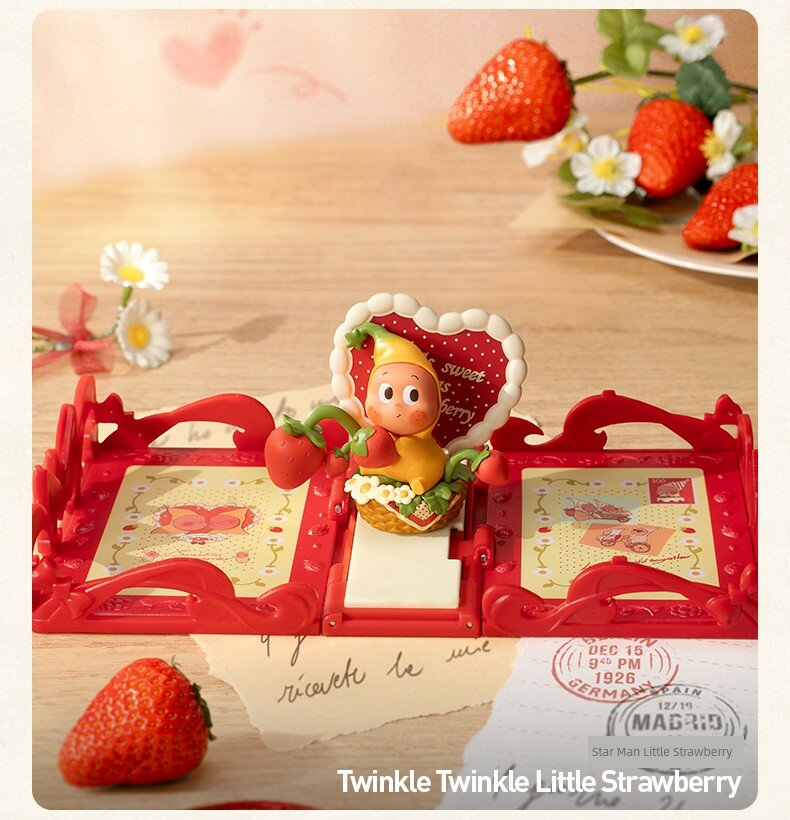 Подарочный слепой бокс POPMART Gift For You 3D открытка серия фигурка игрушка - STARMER Small Strawberry