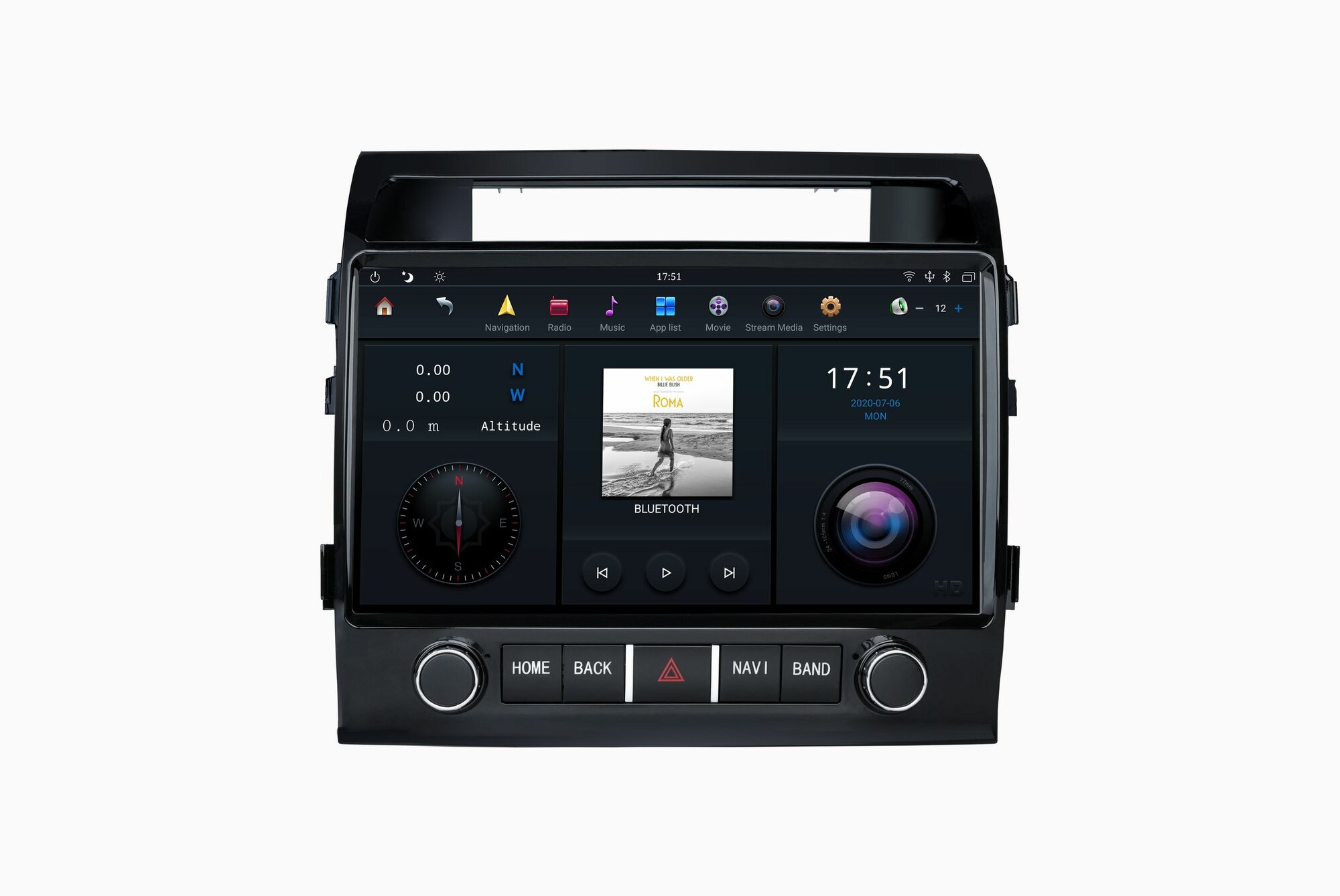 Штатная магнитола в стиле "Тесла" для TOYOTA Land Cruiser 200 2007-2015 Elegance KUBERG ZF-6025L-DSP