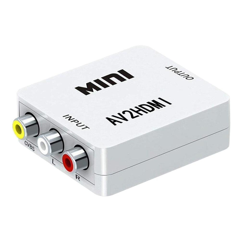 Видеоконвертер 1080P CVBS в HDMI с USB-кабелем для HD TV-проектора, белый
