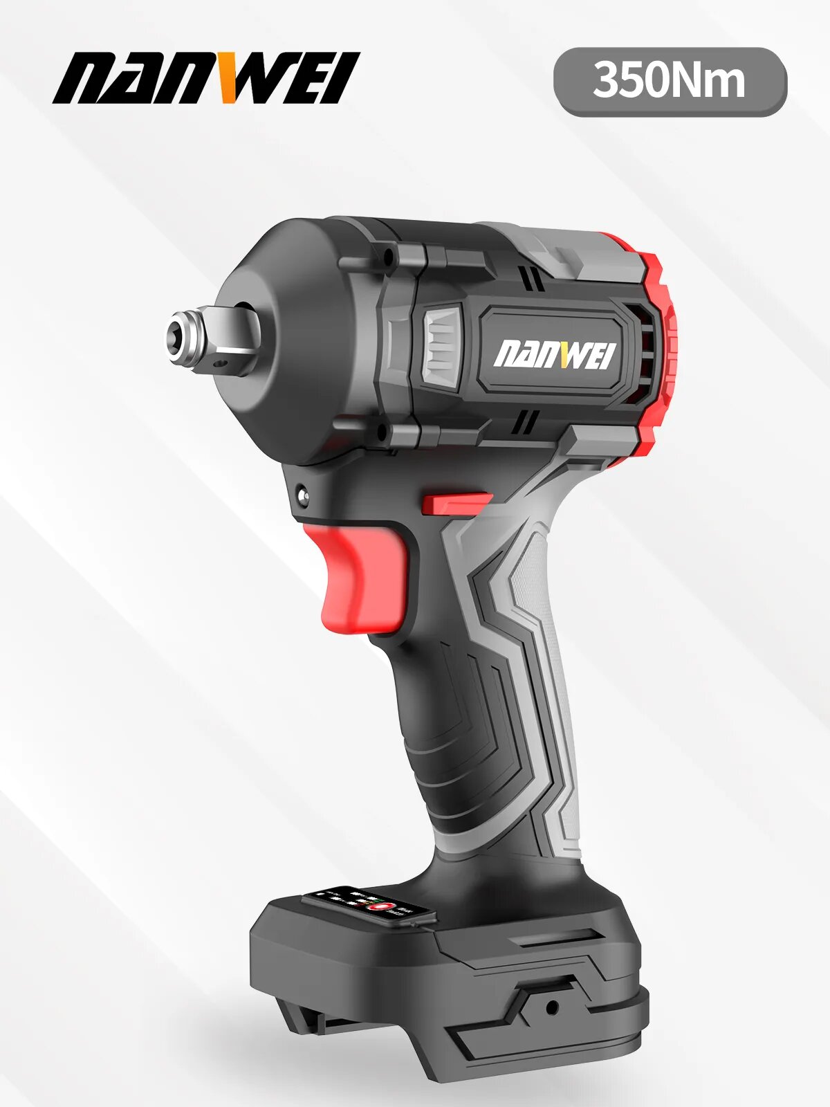 NANWEI W5350 Бесщеточный 350 Нм Электрический ударный гайковерт 2450 об/мин Диаметр патрона 12,7 мм