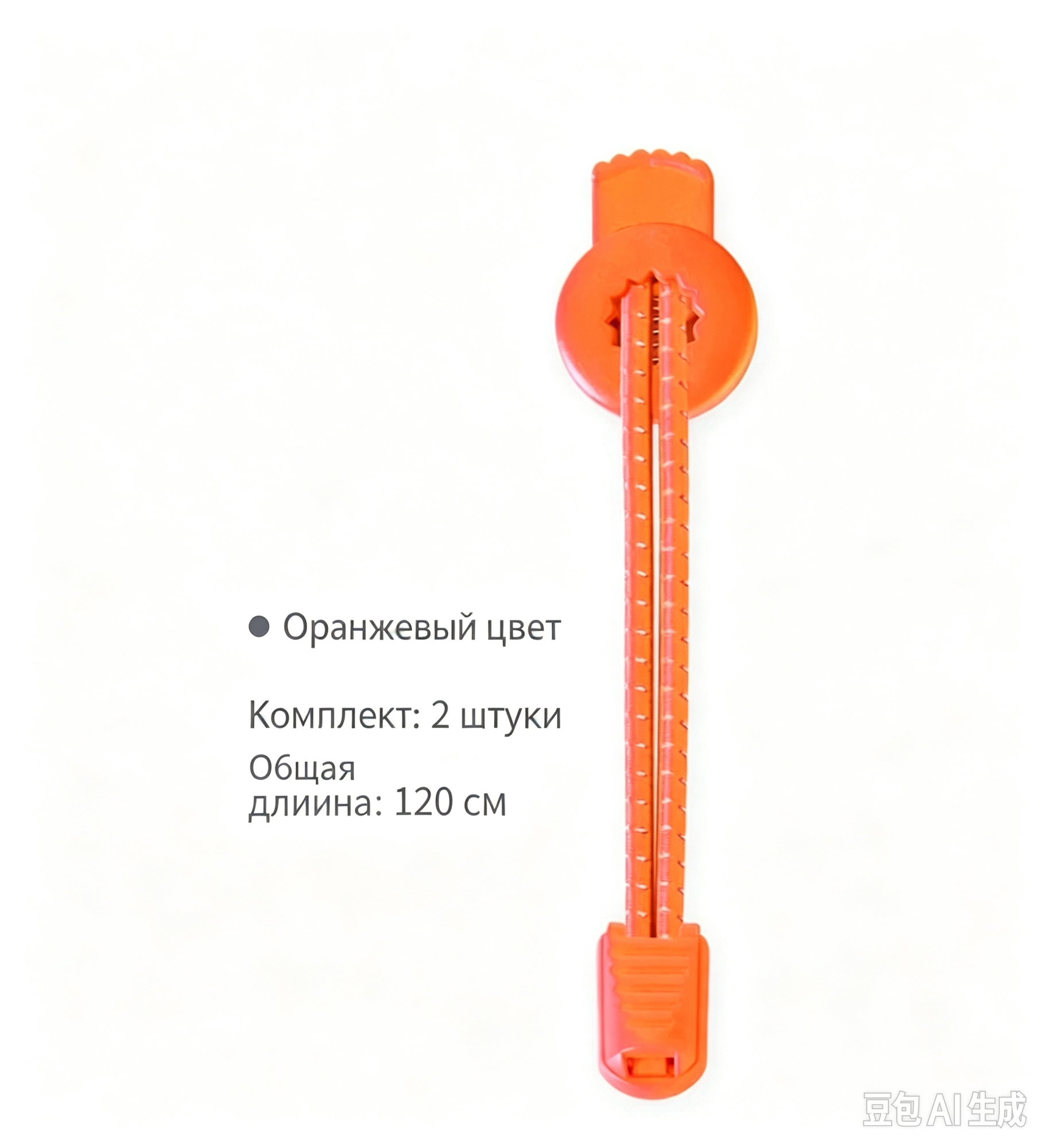 Безвязочный эластичный шнурок, эластичный флуоресцентный шнур, длина 120 см, комплект 2 - х каблуков
