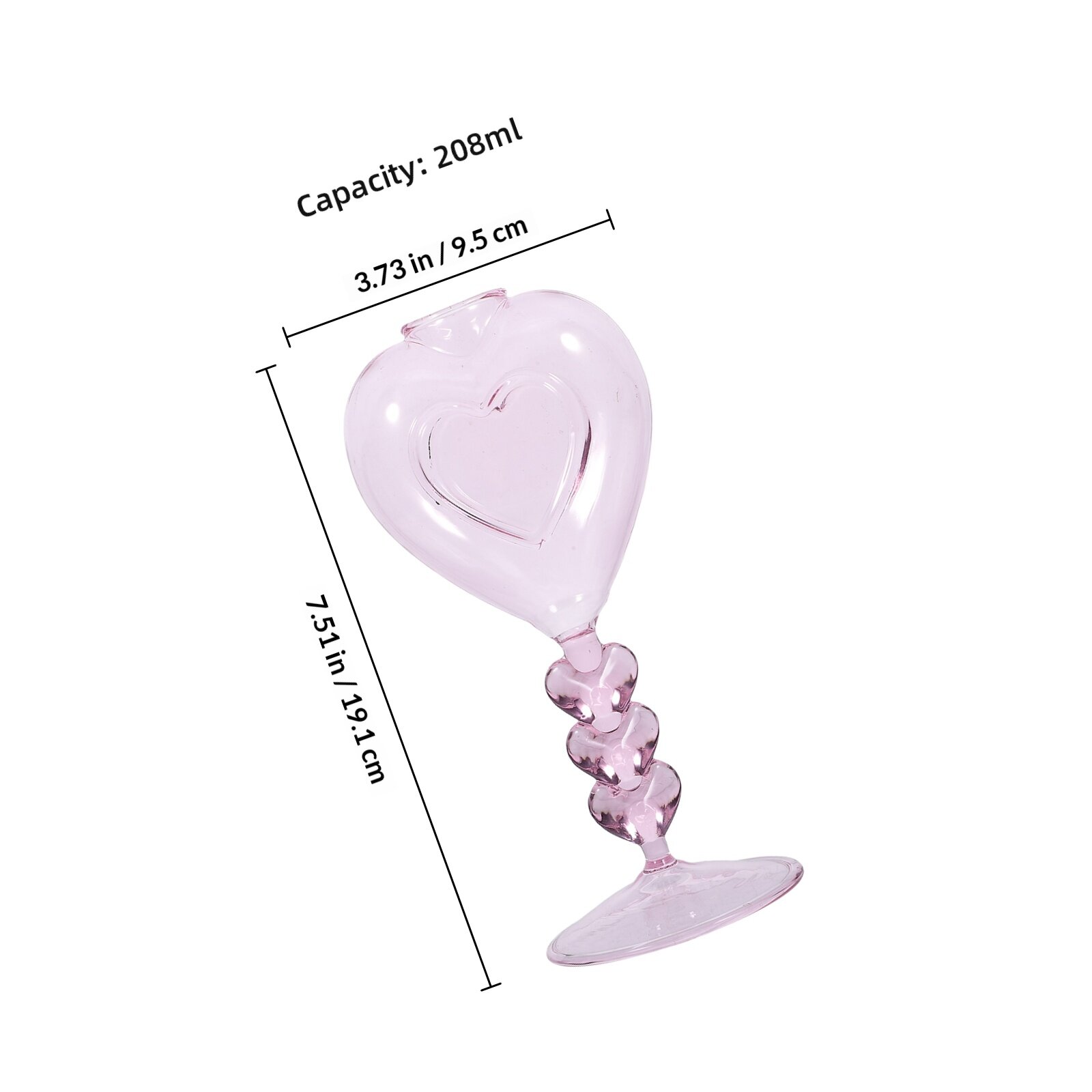 Коктейльный Стакан В Forme Сердца С Соломинкой 1 Штук 19.10X9.50X5.00Cm