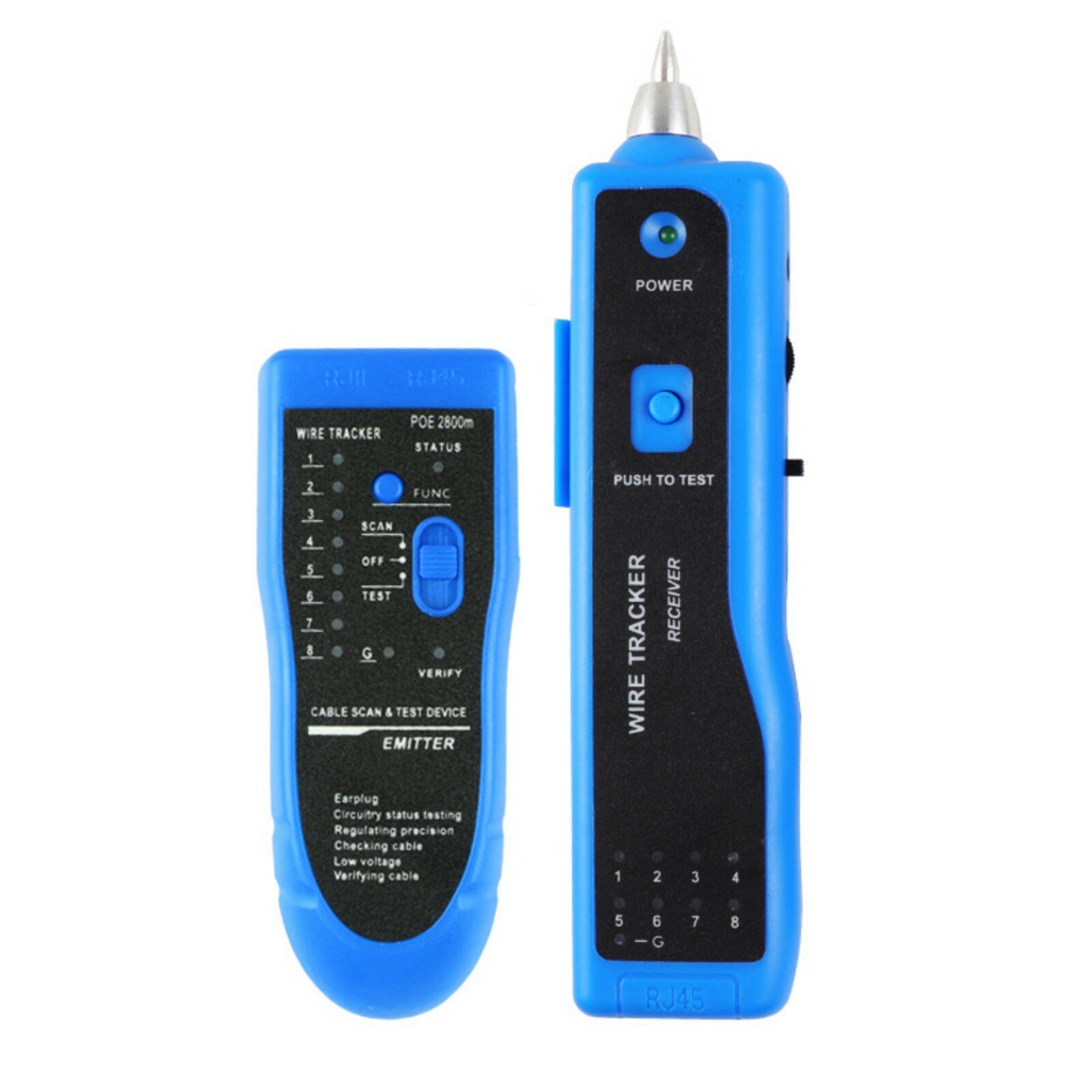 Многофункциональный тестер кабельных трасс POE/RJ45 для