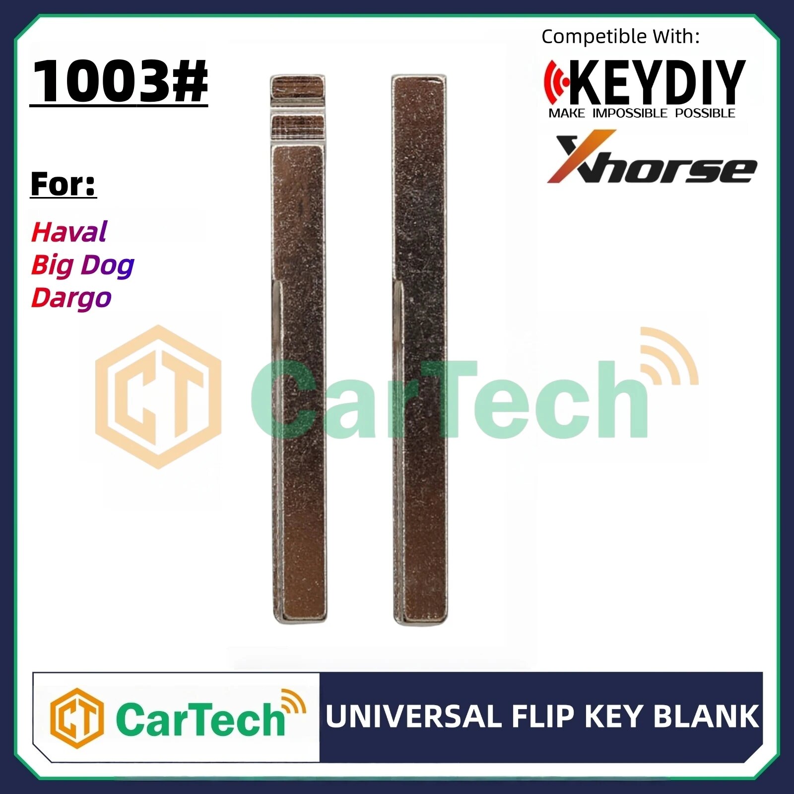 Cartech 1003 # режущий флип-пустой ключ для KEYDIY KD XHORSE VVDI универсальный пульт дистанционного управления Fit Haval
