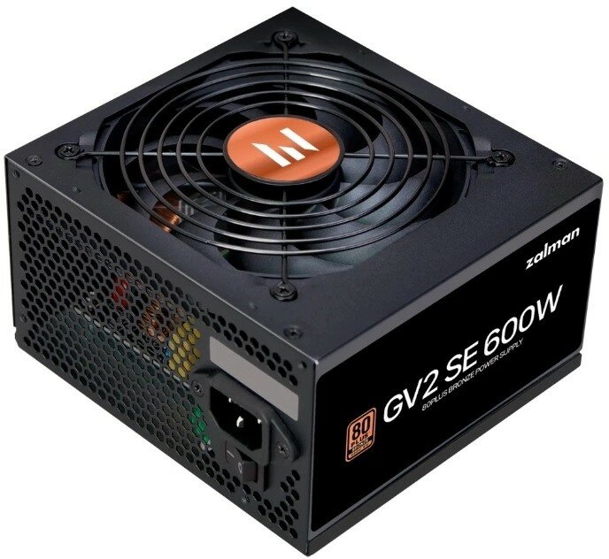 Блок питания Zalman ZM600-GV2SE, 600Вт, 80 PLUS BRONZE, 120мм, черный, retail