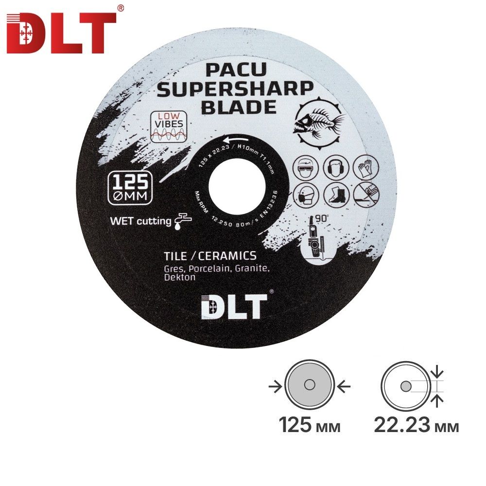 Алмазный диск DLT Pacu 125x1,1мм из черной смолы, арт.5194