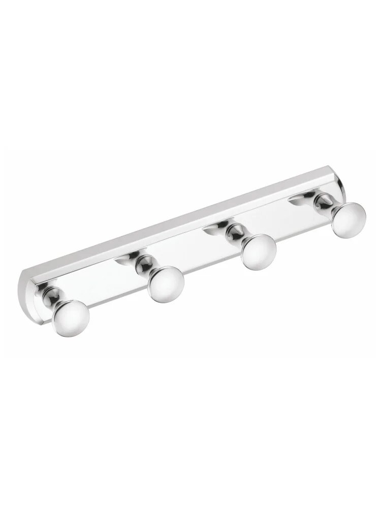 Крючок Wasserkraft K-1074 4 крючка, хром, вешалка для полотенец в ванную, на шурупах