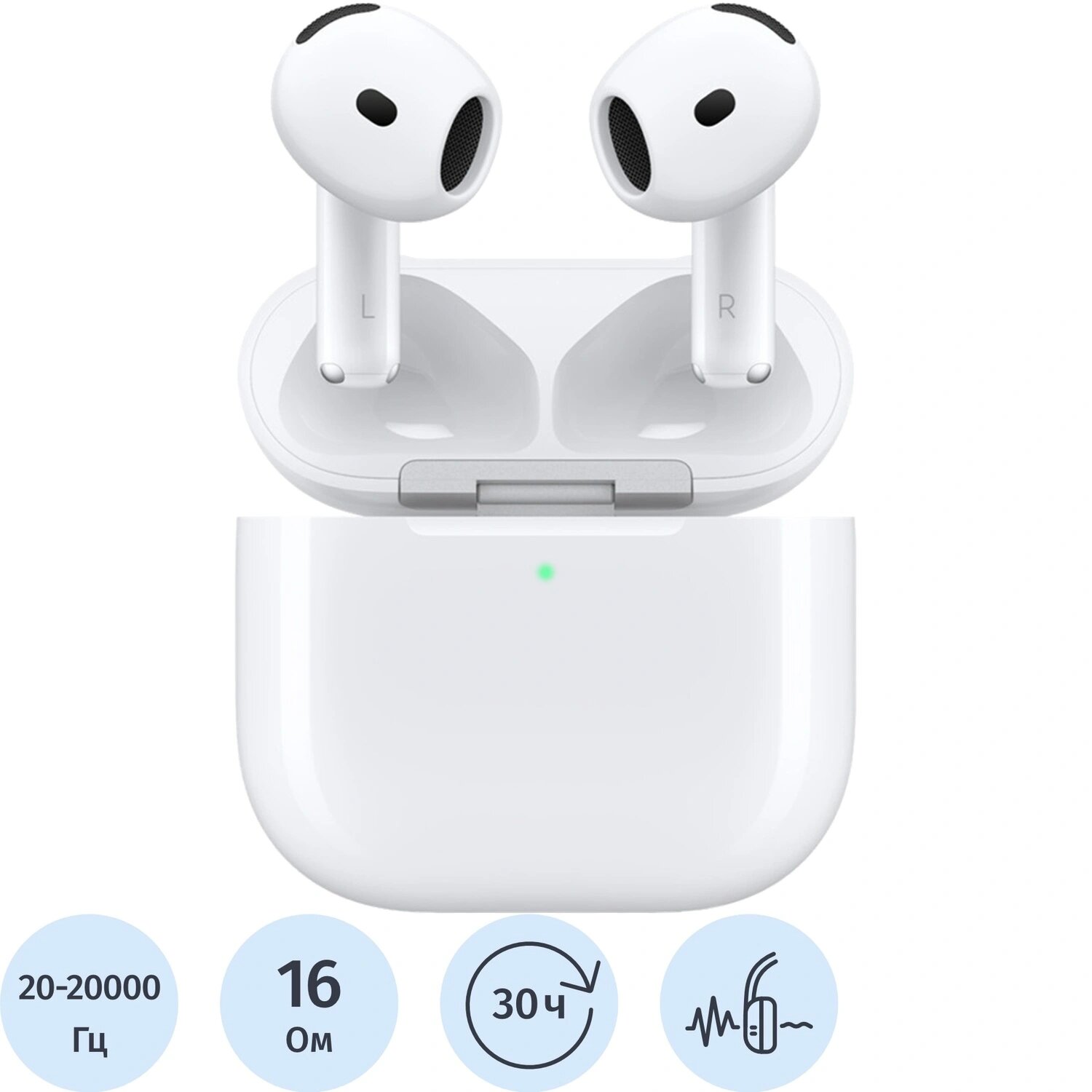 Apple Наушники беспроводные Apple AirPods ANC (4rd generation) белые (MXP93ZM/A)