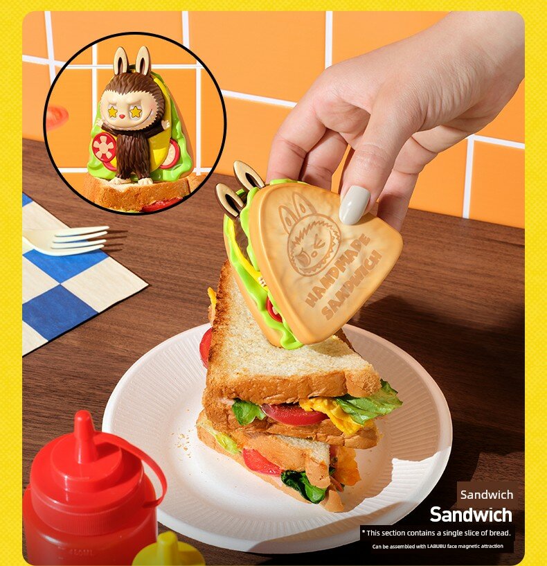 POPMART THE MONSTERS LABUBU Wacky Mart Series Blind Box Sandwich Figure Collectible Toy Gift for Adults and Kids Fans