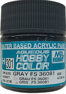 H301 краска водоразбавляемая художественная т. м. MR.HOBBY 10мл GRAY FS36081