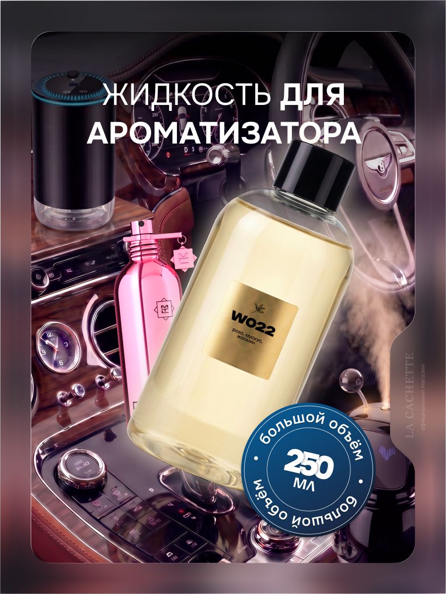 Жидкость для авто ароматизатора / аромадиффузор в машину Roses Musk W022 250мл