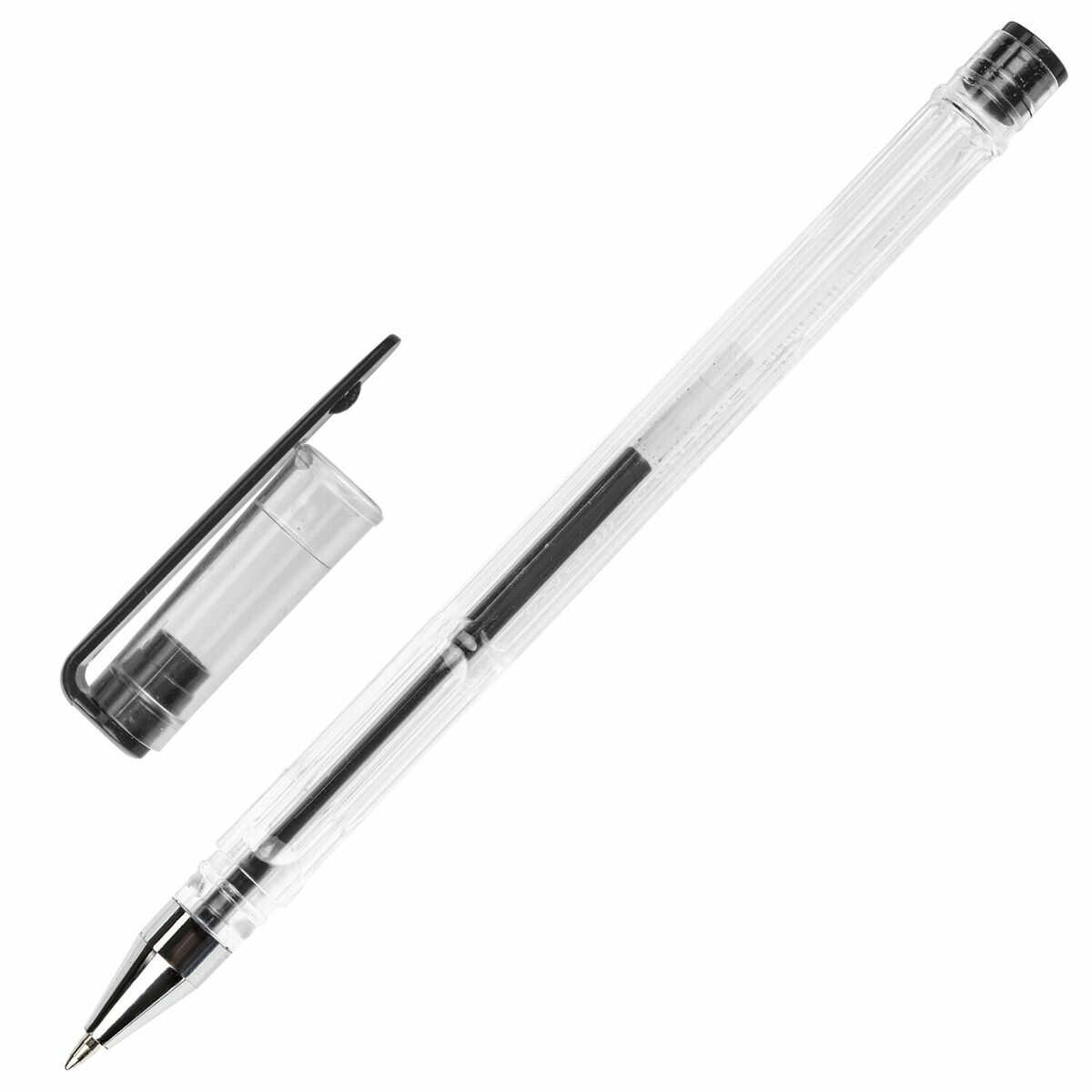 Ручка гелевая Staff (0.35мм, черная, детали в цвет чернил) (GP108), 50шт.
