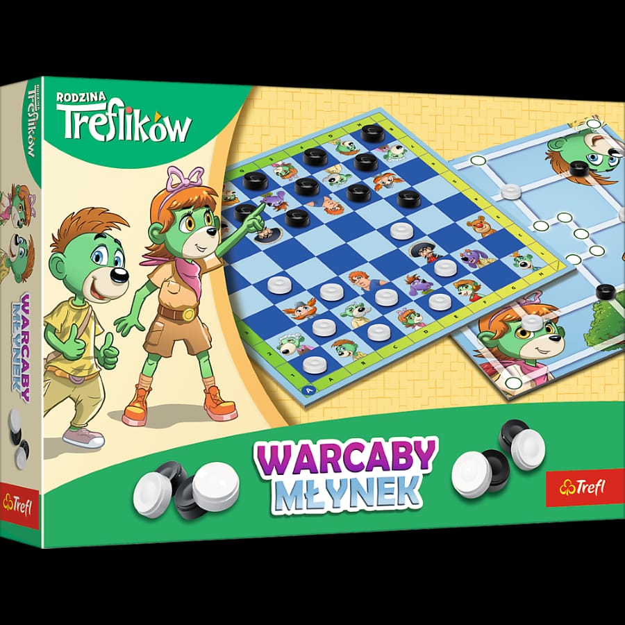Настольная игра Trefl "Семья Трефликов" Шашки и Мельница