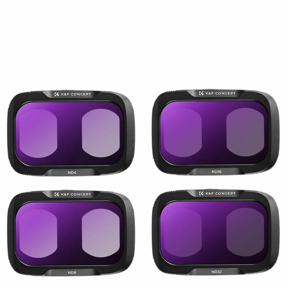 Комплект светофильтров K&F Concept ND4/8/16/32 для DJI Osmo Pocket 4P (Plastic Version) 4шт