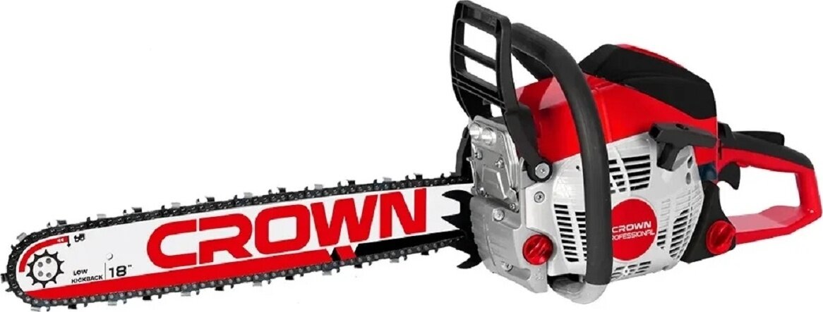 Бензопила Crown CT20201-18 58сс, шина 18”, цепь 0.325'-0.058'/1.5мм, 22м/с, EasyStart