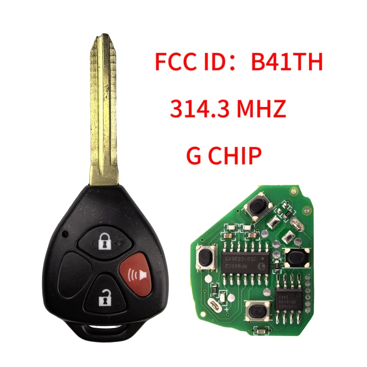Jingxin 2/3/4 кнопки 314/433 МГц 4D67/G чип удаленный автомобильный ключ для Toyota Hiace Yaris Hilux Vigo Innova Corolla RAV4 FCC: B41TA B41TH
