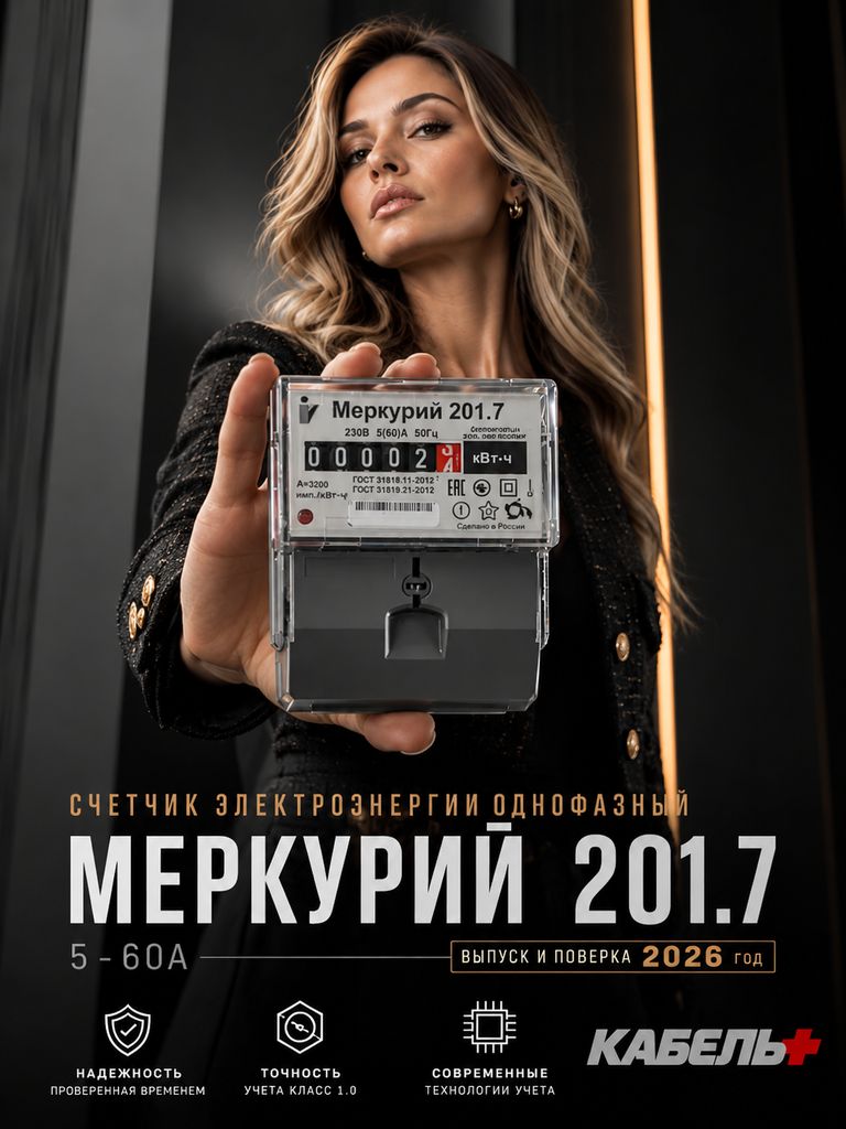 Счетчик электроэнергии однофазный Меркурий 201.7 (5-60А)