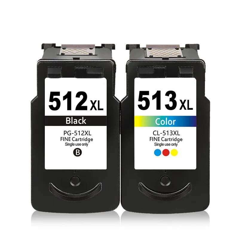 Комплект картриджей совместимый для Canon PG-512XL CL-513XL, черный и цветной, 2 шт, увеличенная емкость