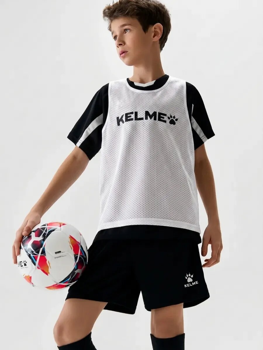 Детская манишка KELME Kid Training Vest, манижка футбольная детская белая 140