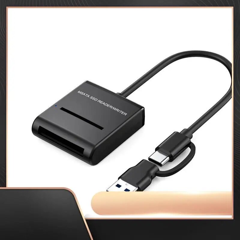 M51K-Type C Mini USB3.1 MSATA Easy Drive Cable 6Gbps Высокоскоростной внешний корпус для жесткого диска SSD USB3.0+Type C