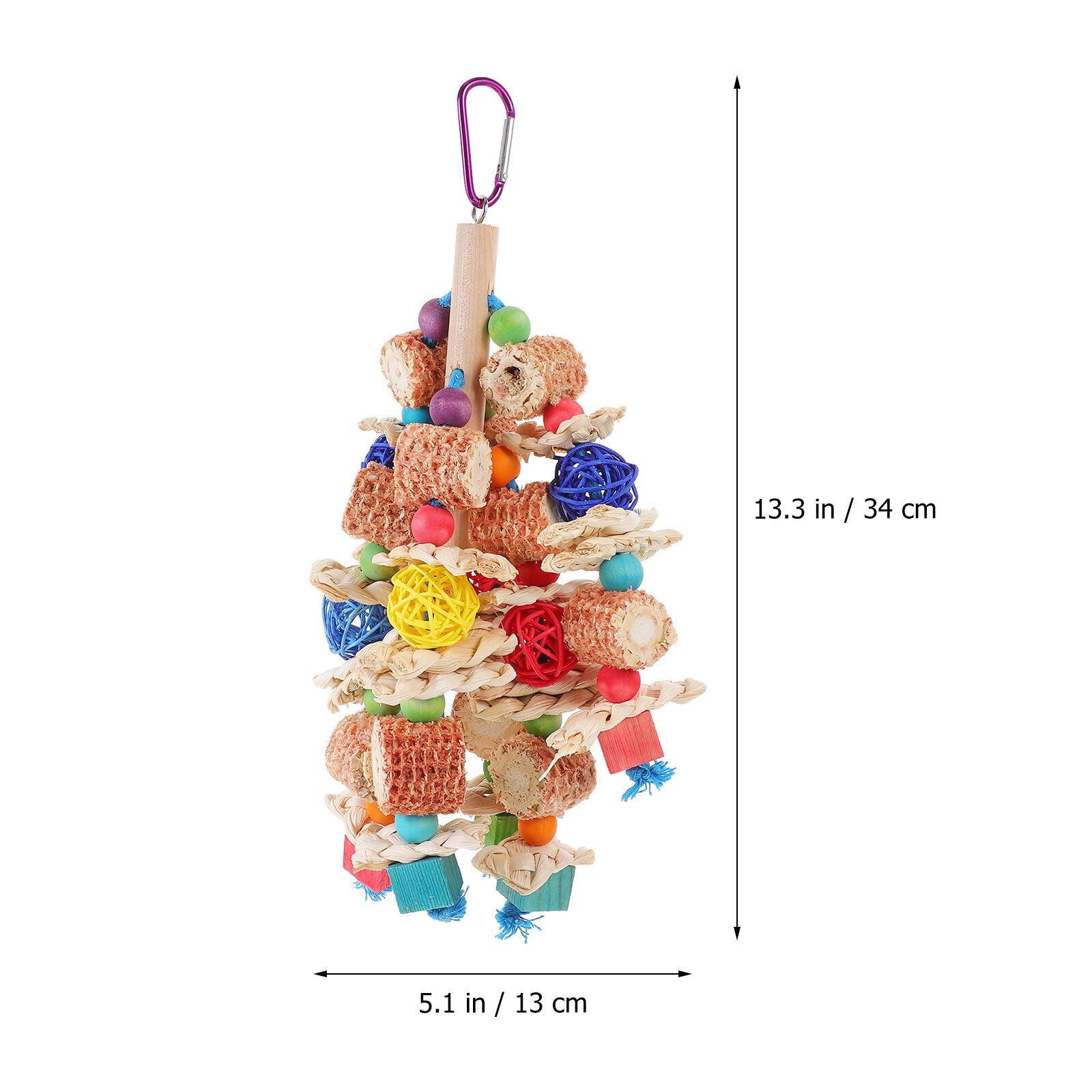 Игрушка Для Попугаев С Подвесным Дизайном Многофункциональная 34.00X13.00X12.00Cm