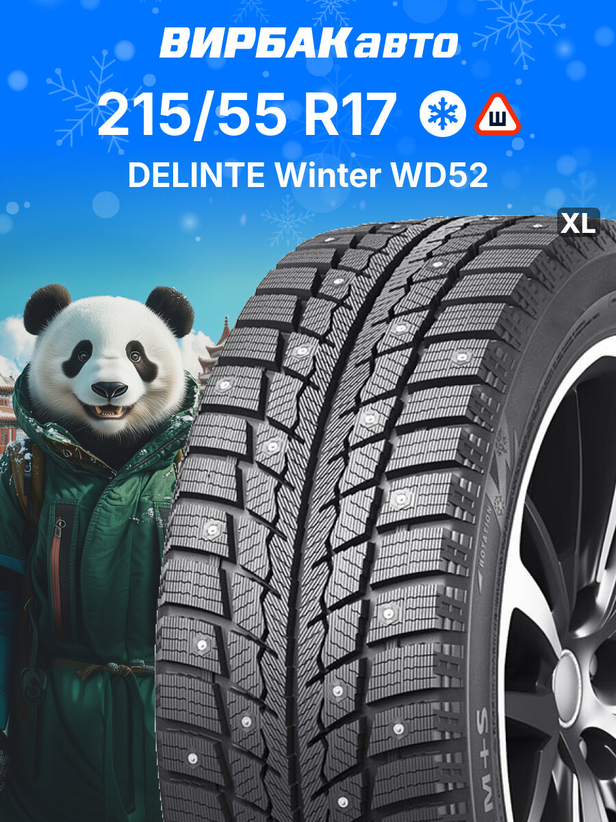 Зимние шины DELINTE Winter WD52 215/55R17 94T XL, зимняя автомобильная резина
