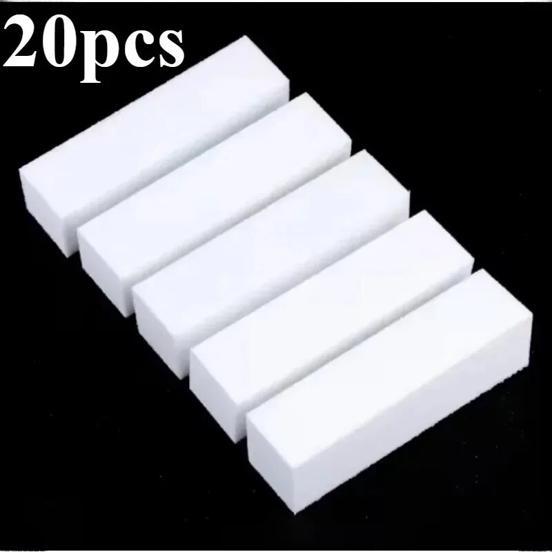 Буферная пилочка для ногтей пластиковая 20pcs white