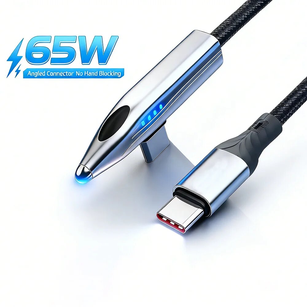 Кабель NNBILI 240W 65W USB-C - Type-C Для Быстрой Зарядки, Двойной USB-C - USB-C 1.2m, 65W Cable
