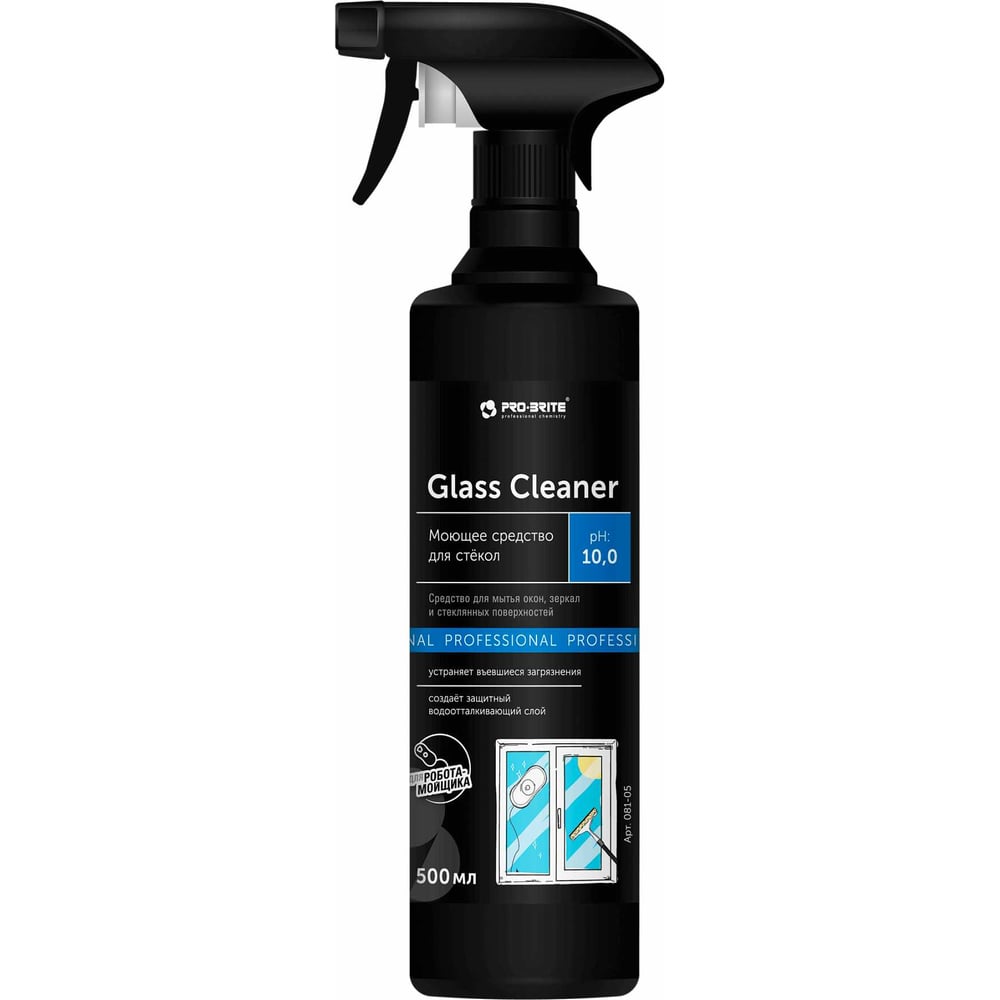 Универсальное средство для стёкол и зеркал Pro-Brite GLASS CLEANER 1 л. 081-1