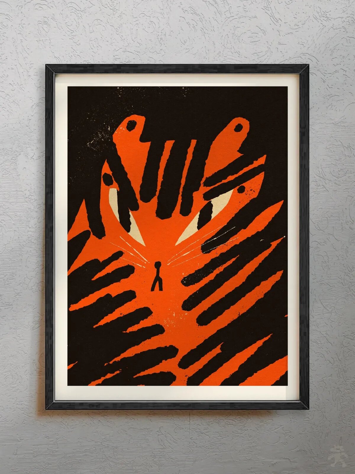 Интерьерный постер "Angry Tiger" в стиле pinterest, формата 30x40 см.