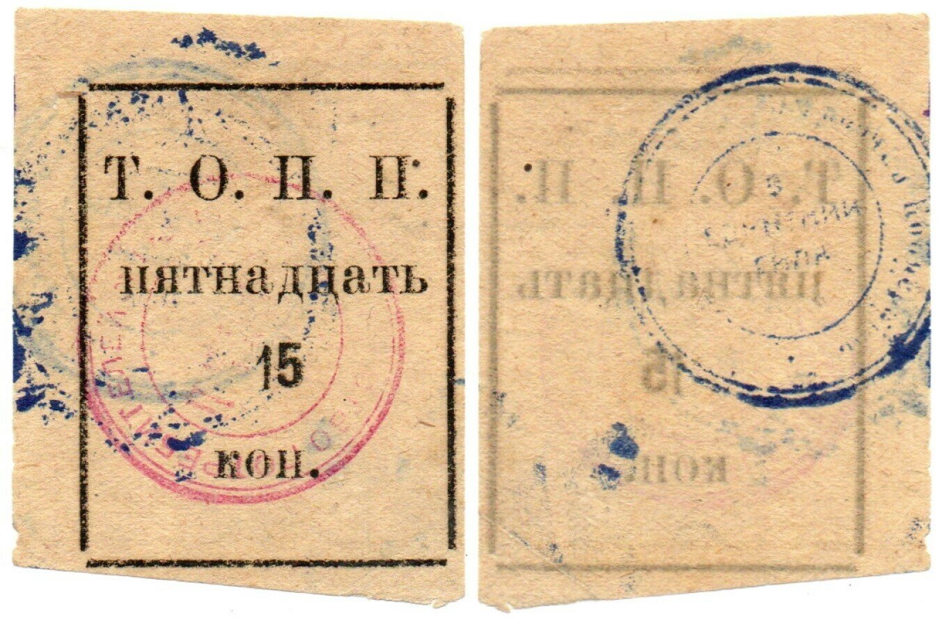 15 копеек Т. О. П. П. Тюмень, Тюменское общество потребителей пчела - 1920 год