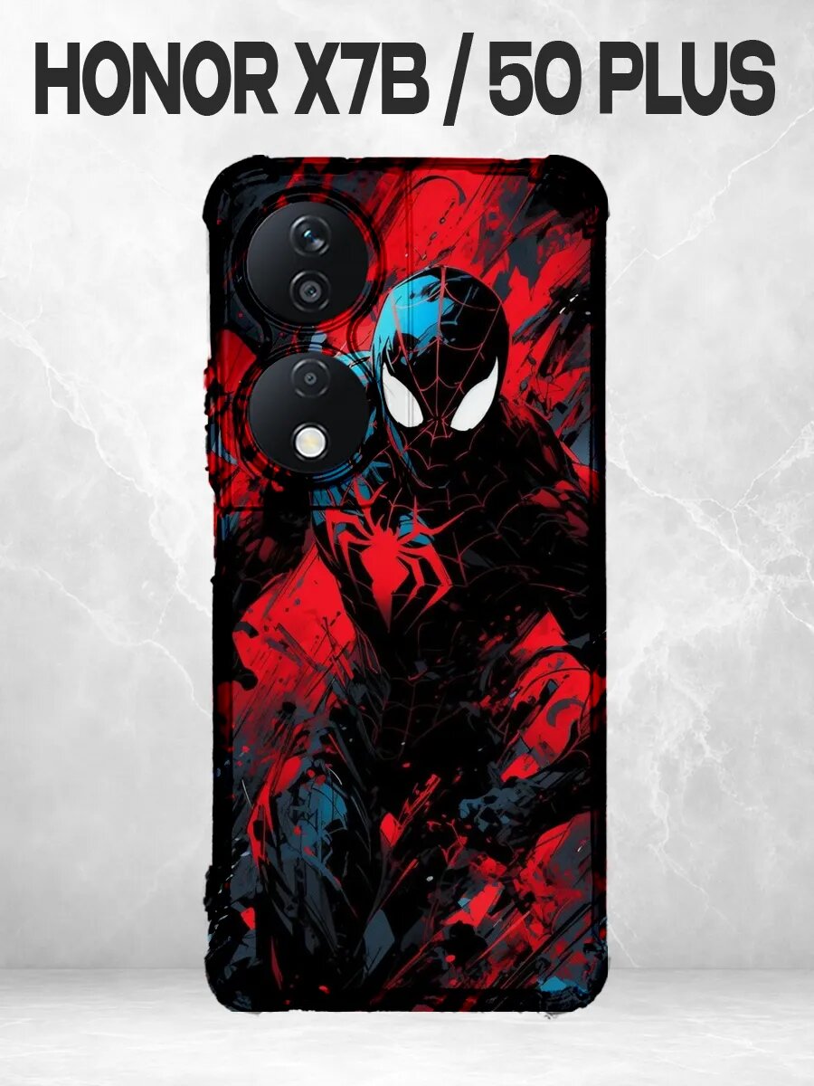 Чехол на Honor X7B с принтом человек паук