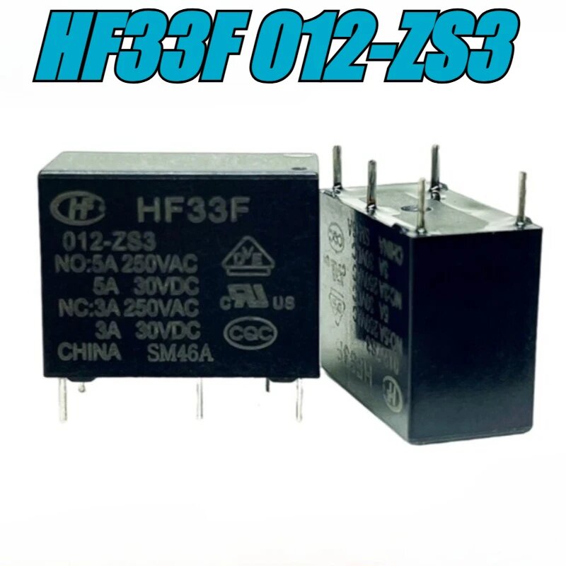 Реле JZC-33F 12В 5 контактов 5A
