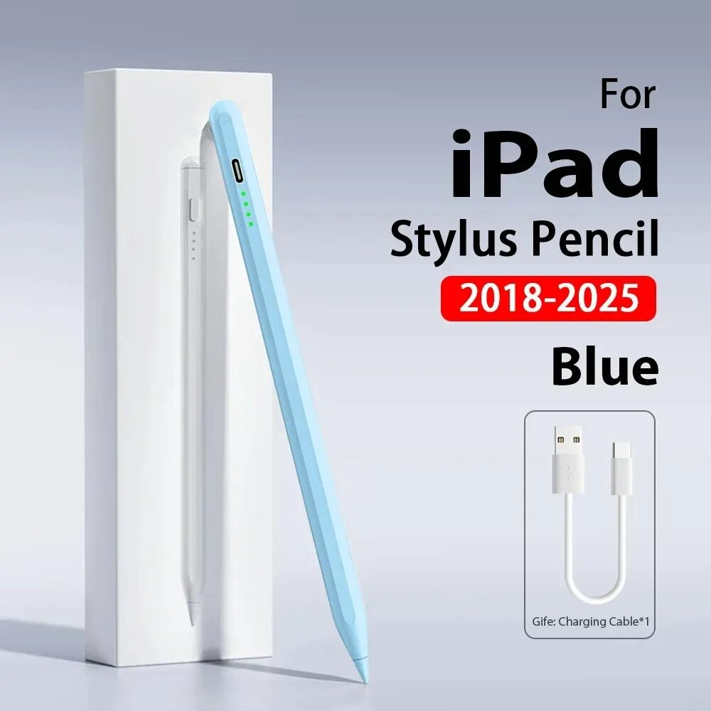 Стилус для iPad Blue 2018-2025 с кабелем