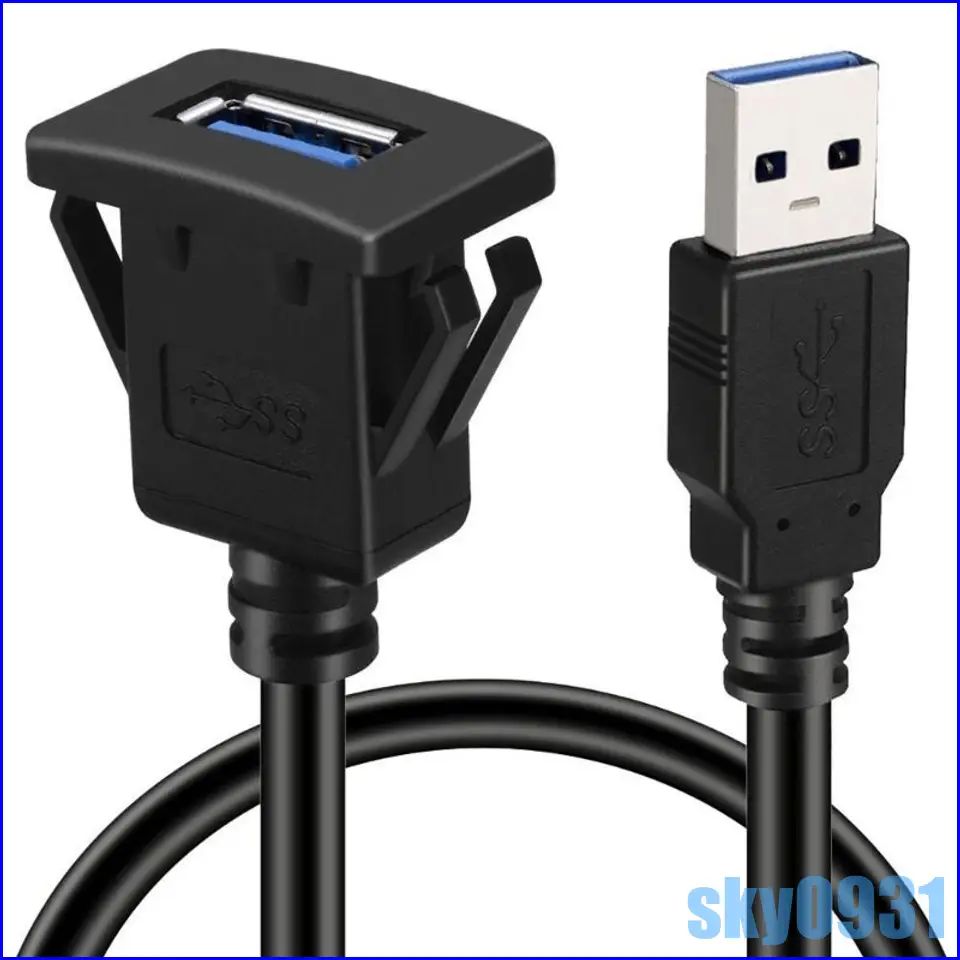 Водонепроницаемый кабель USB3.0 аудиокабель-удлинитель для приборной панели автомобиля черный универсальный