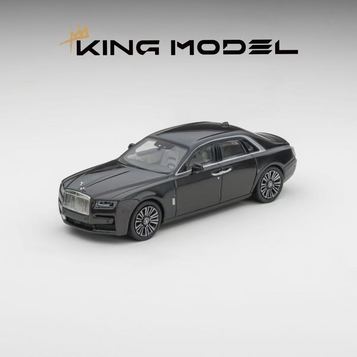 Кинг модел роллсройс гост черный, модель автомобиля масштаб 1:64 из цинкового сплава
