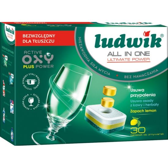 Ludwik ALL in one Ultimate Power Таблетки для посудомоечных машин Лимон 30 шт