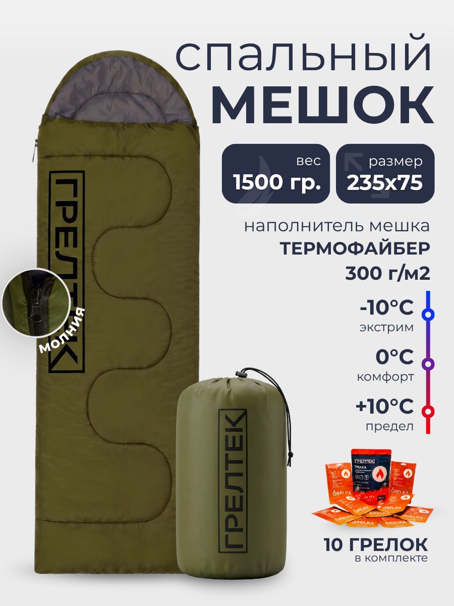 Спальный мешок туристический 235х75/ спальник Комфорт