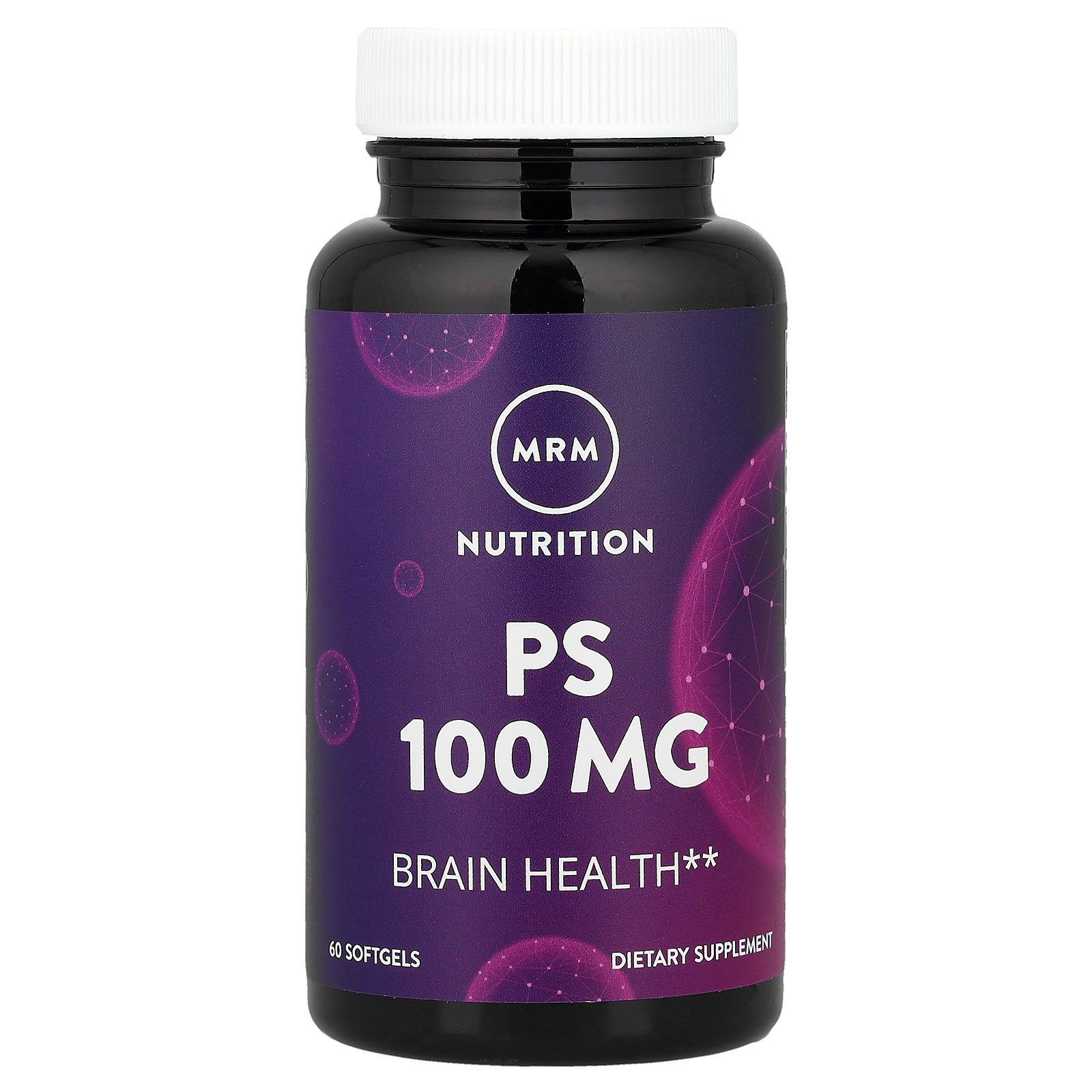MRM Nutrition, Фосфатидилсерин 100 мг в фосфолипидном комплексе, для памяти и внимания, 60 мягких капсул