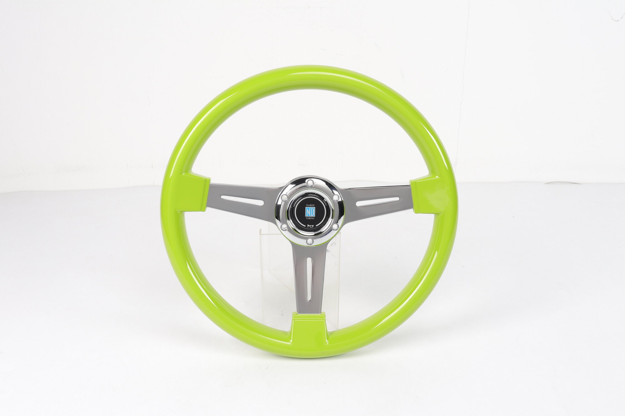Гоночный руль универсальный ABS Nardi chrome green 340 мм