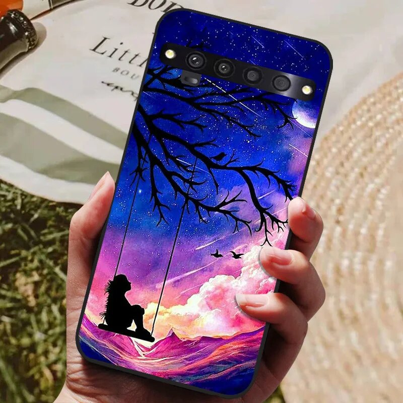 Мягкий чехол из ТПУ для TCL 10 Pro, силиконовый чехол T799B с мультяшным рисунком, задний бампер, чехол для TCL 10 Pro, чехлы T799H 10Pro, защитные чехлы