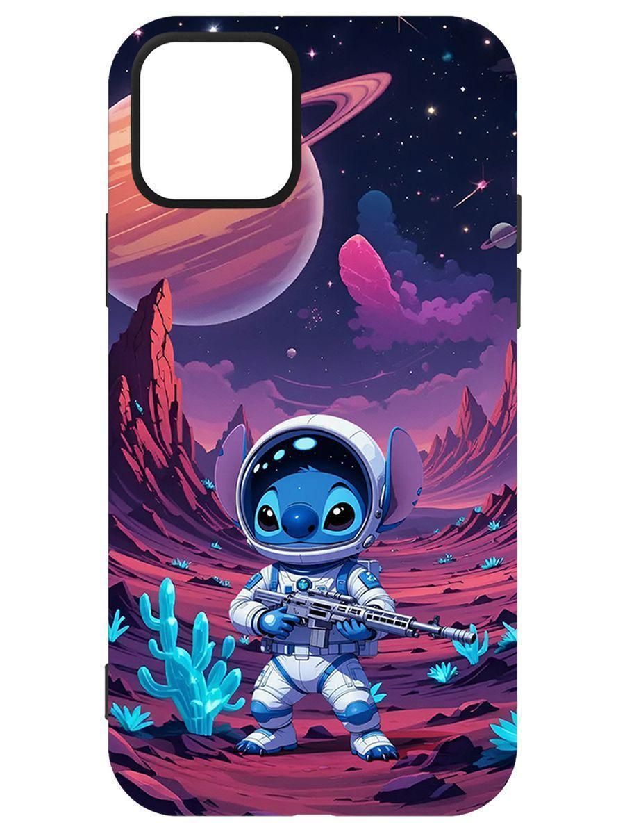 Чехол-накладка Krutoff Soft Case Стич косморейнджер для iPhone 12 Pro черный