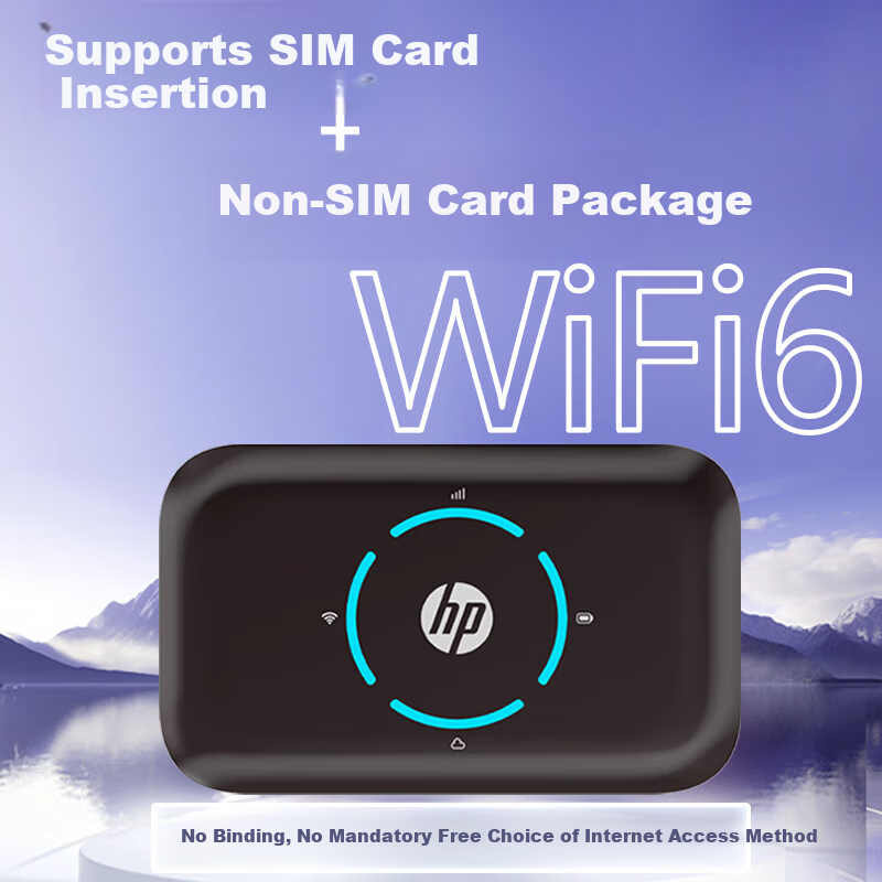 HP портативный WiFi роутер с SIM-картой 5G/4G Dual Mode безлимитный интернет мобильный хостспот черный долгий срок