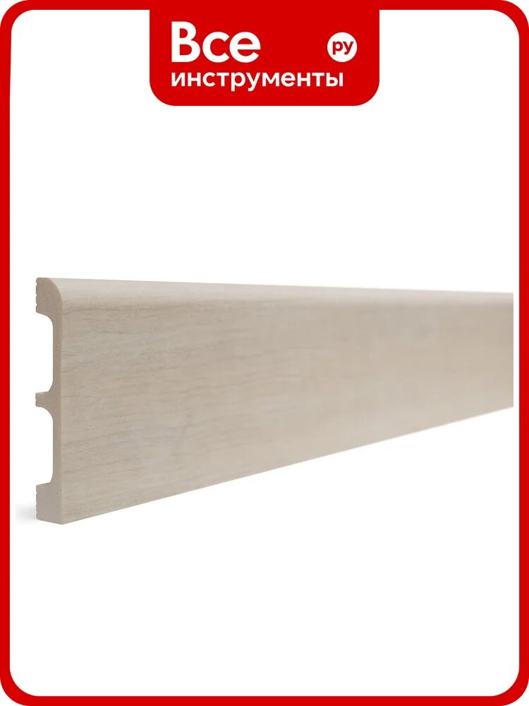 Плинтус напольный ударопрочный влагостойкий (ваниль; 80Х13Х2400 мм) Decor-Dizayn 706-77