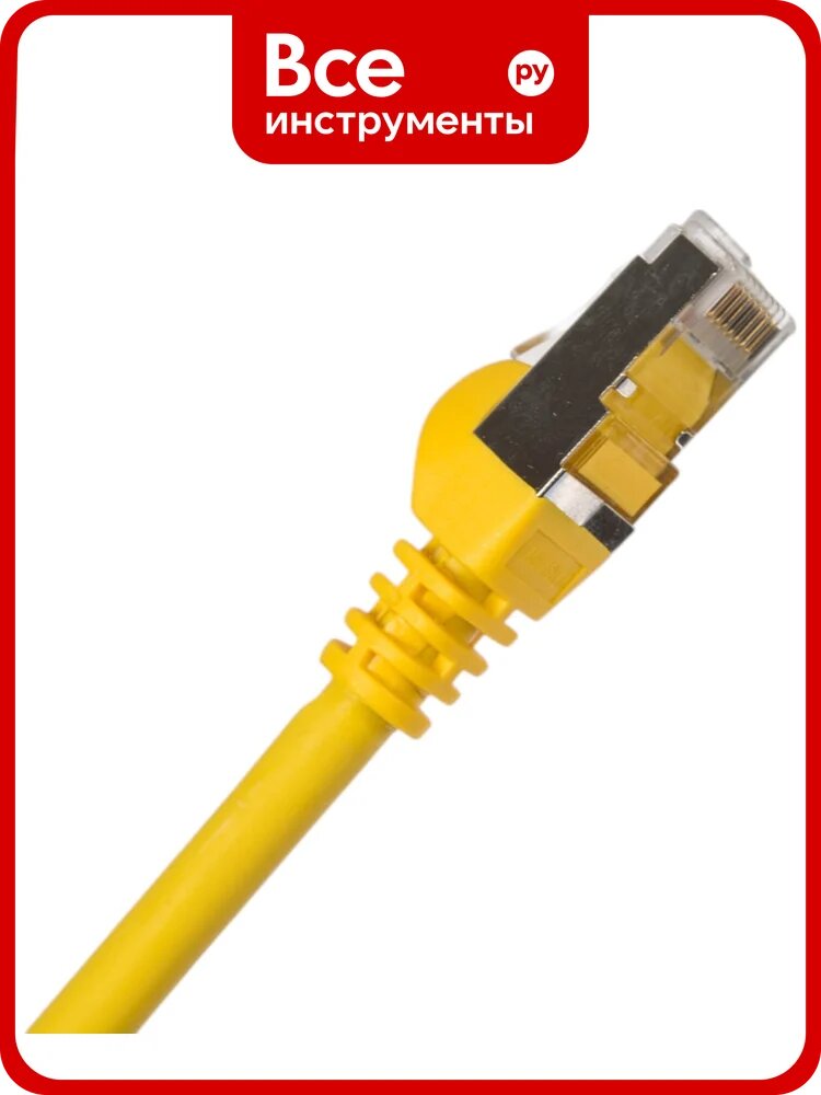 Патч-корд LANMASTER RJ45 - RJ45, 4 пары, S/FTP, категория 6A, 0.5 м, желтый, LSZH, LAN-PC45/S6A-0.5-YL
