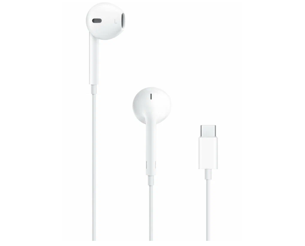 Проводные стерео наушники EarPods USB-C, белые, со встроенным микрофоном для смартфонов
