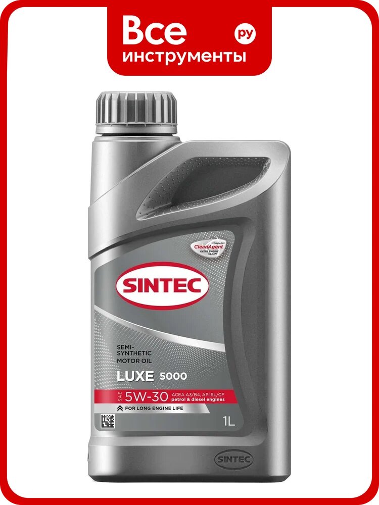 Моторное полусинтетическое масло Sintec LUXE 5000 SAE 5W-30, API SL/CF, 1 л 600244